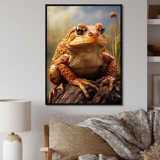 Designart "Classic Frog Portrait I" Frogs & Toads Framed Wall Art ...